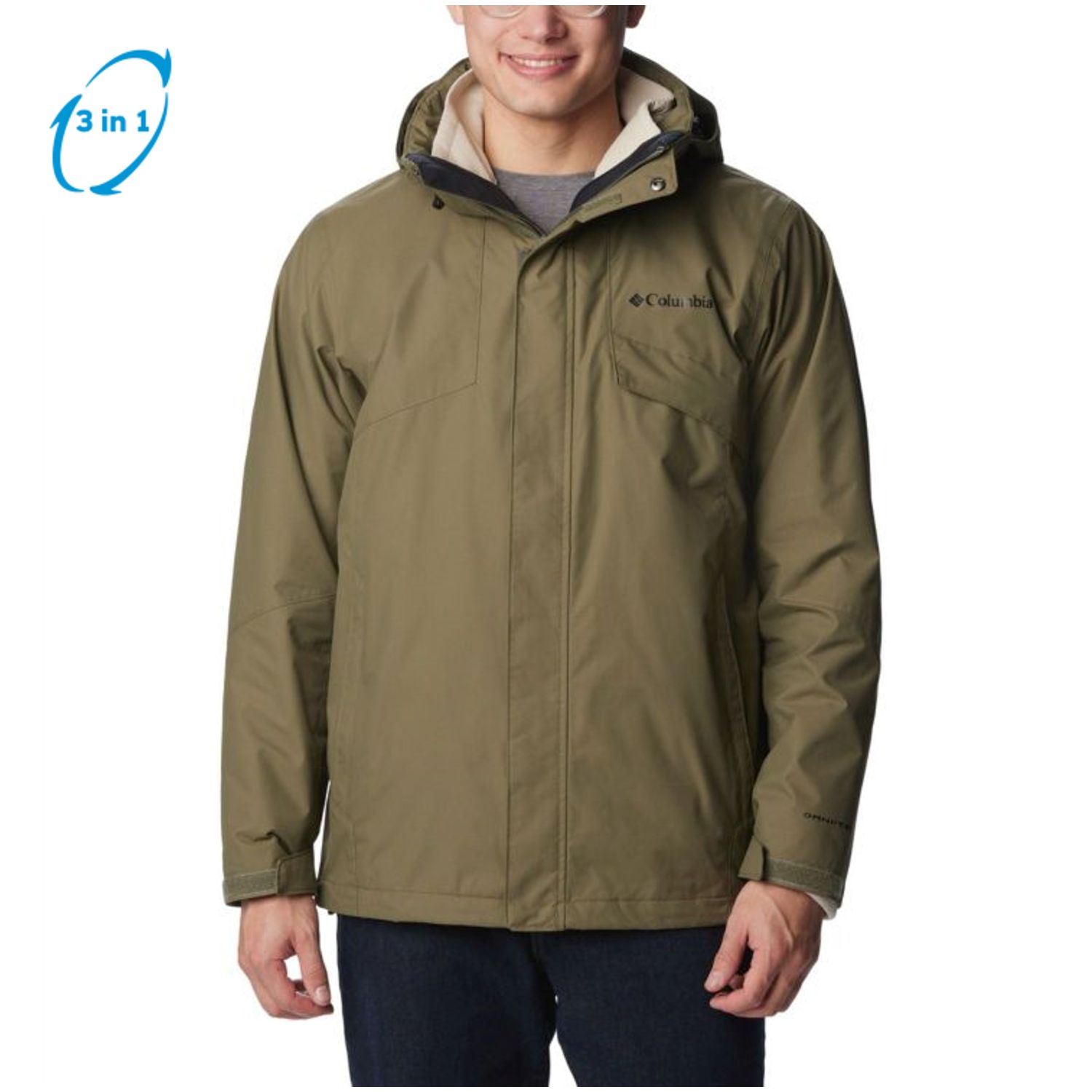 Men's Bugaboo Waterproof Breathable 3-In-1 Fleece Interchange Jacket